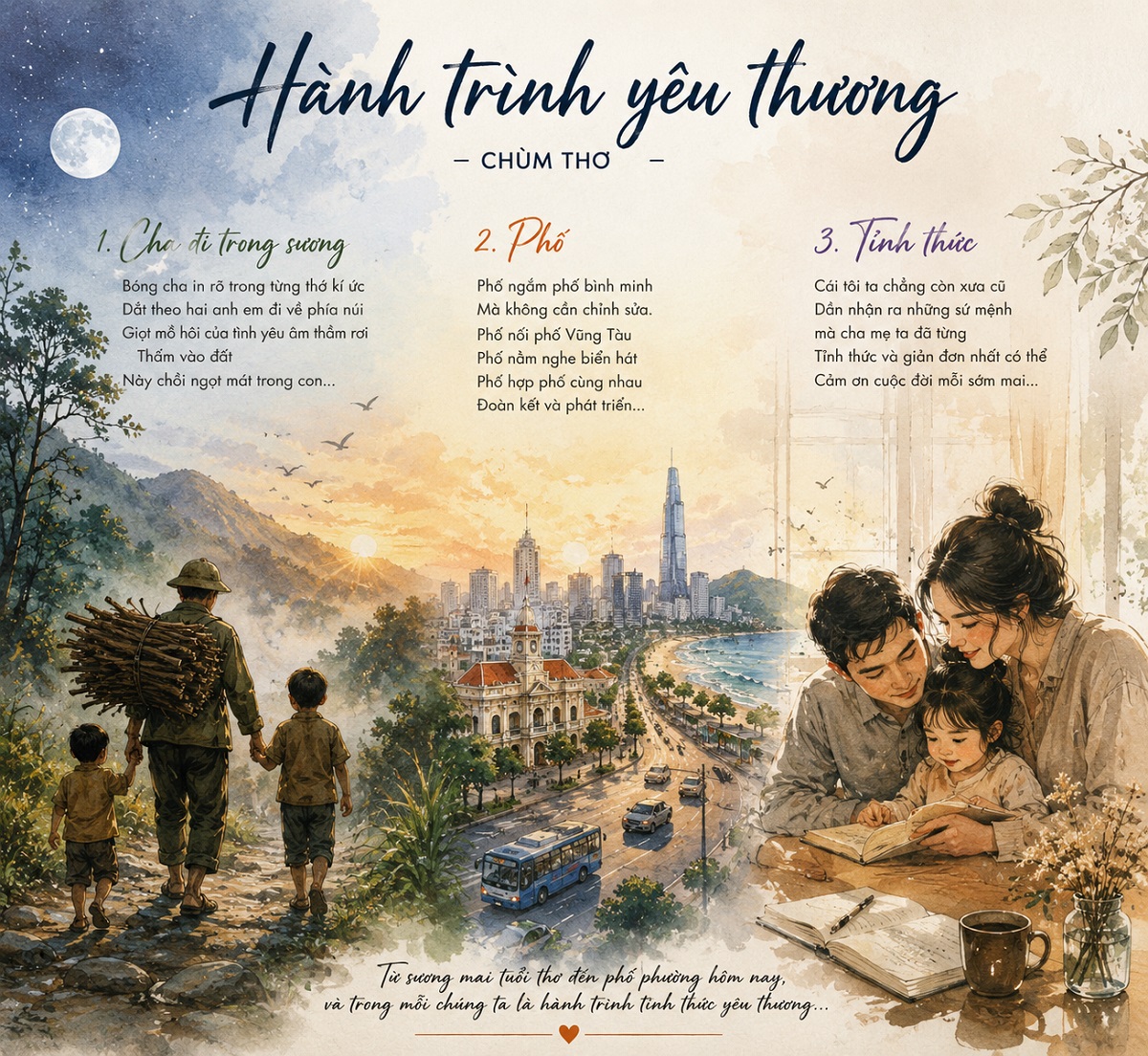 Hành trình yêu thương - Chùm thơ Phương Bình